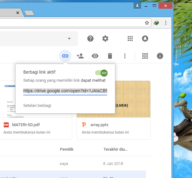 langkah meng upload file pada google drive