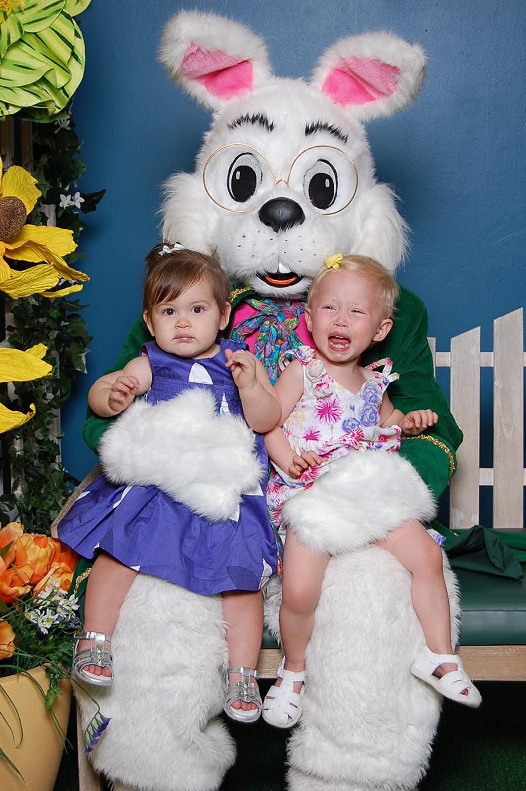 The Better Half Blogs: Easter Bunnies, crying kids, and crashing cars...