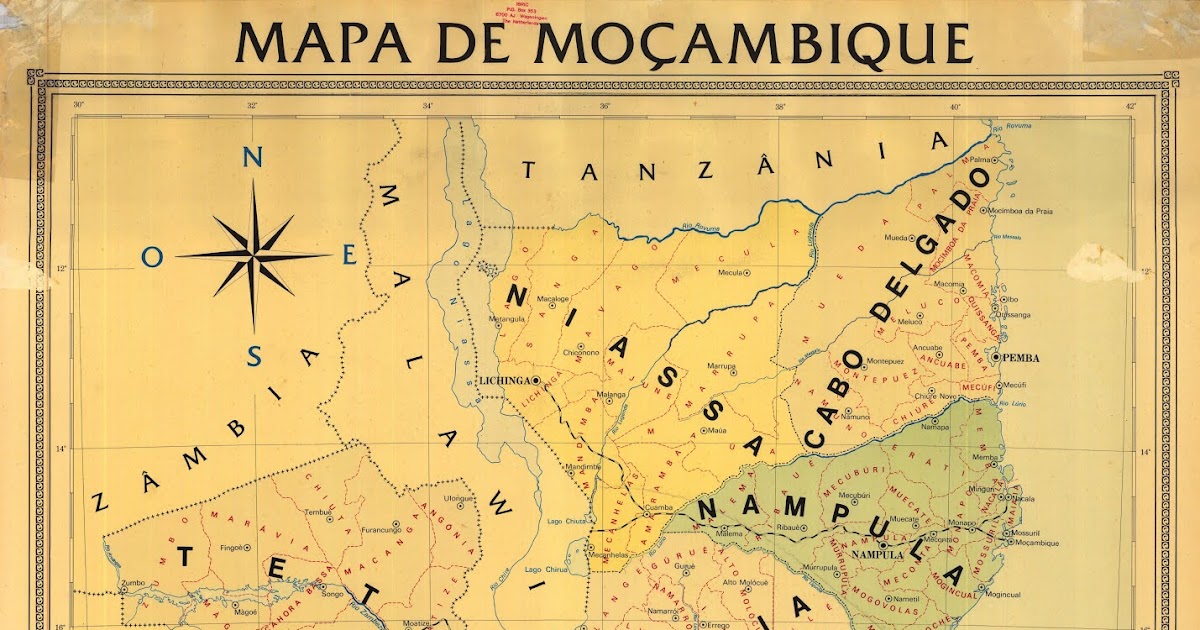 Blog de Geografia: Mapa de Moçambique. Divisão Administrativa, 1976