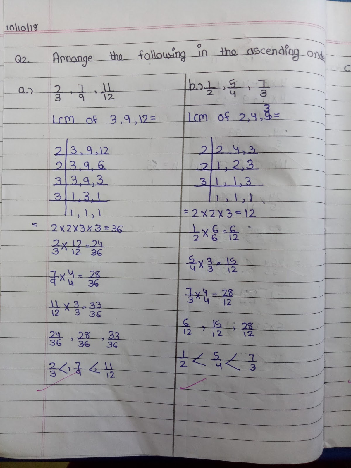 Math ch-Fractions notebook work