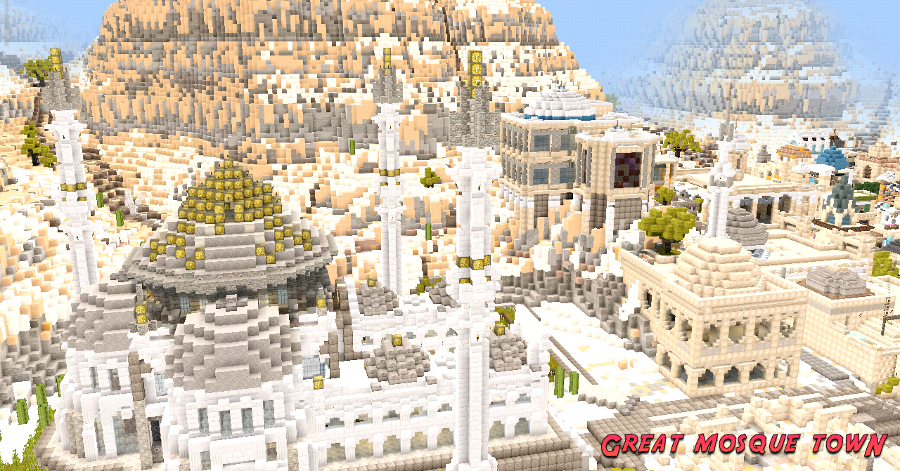 Great Mosque Town - Minecraft BE Map - GAMING BLOG