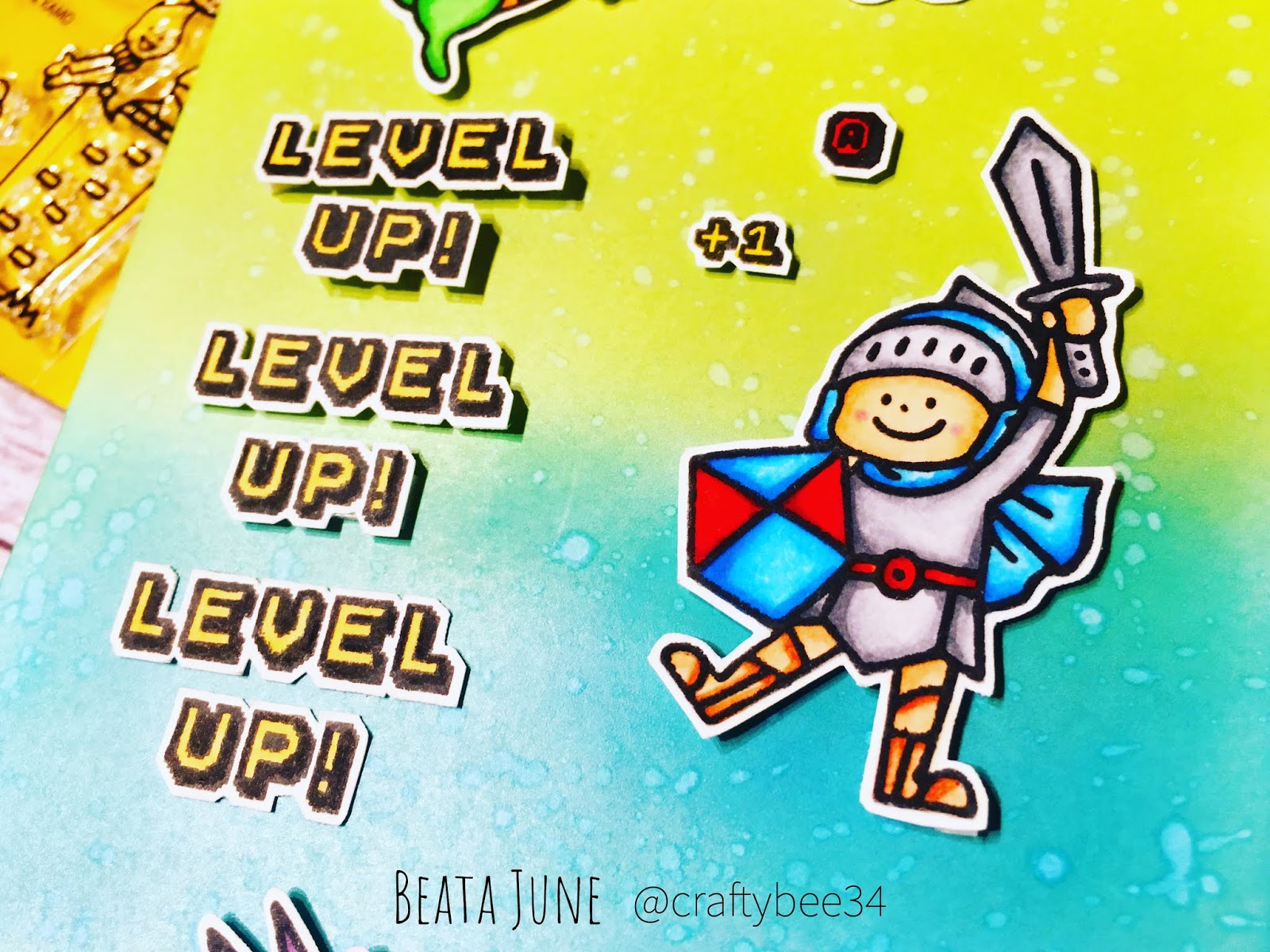 Leveling up! Back to school card with Waffle Flower Crafts Level Up ...