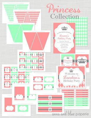 anna and blue paperie: New to the Shop - Princess Party Collection