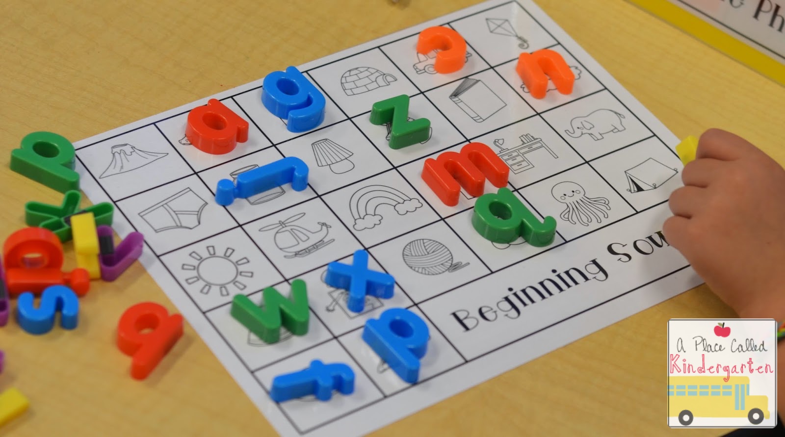 A Place Called Kindergarten: beginning sounds match up