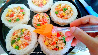 Annapurna: Cheesy Vegetable Discs / Baked Bread Appetizer