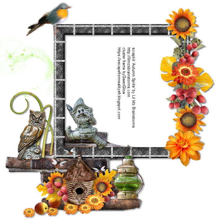 Escape From Reality Blog: FTU 'Autumn Sprite' Cluster Frames LMB