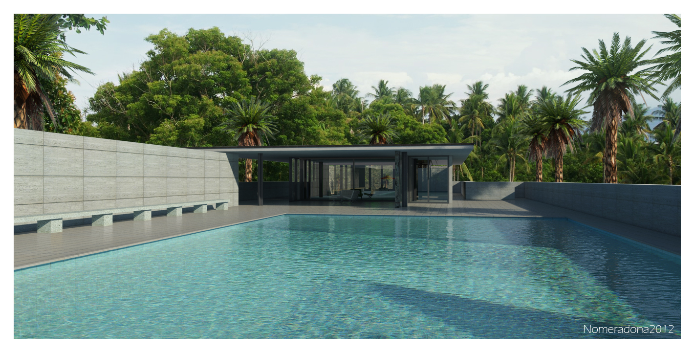 SketchUpVrayMaterials: Nomeradona_Water pool material with caustics