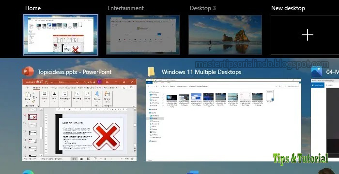 Cara Menggunakan Multi Desktop di Windows 10/11 - Mastertipsorialindo