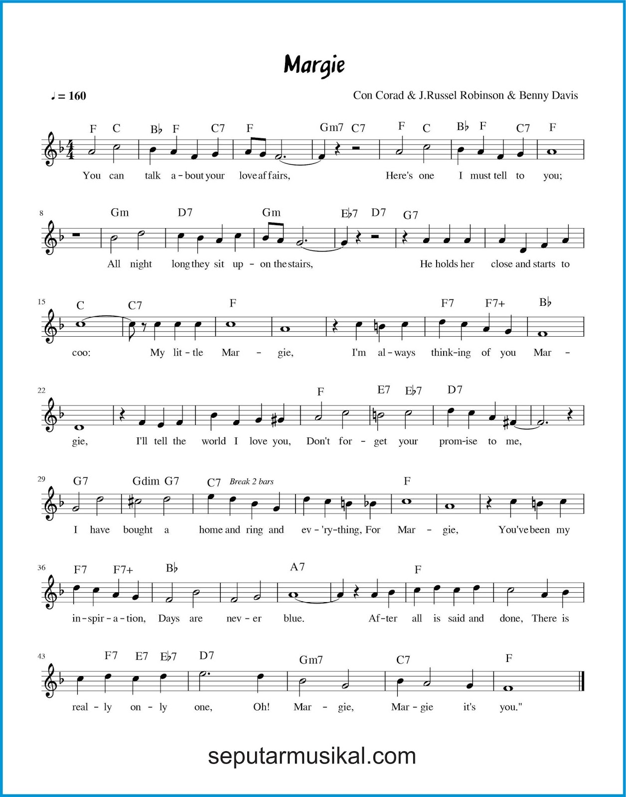 Chord Lagu Margie - SEPUTAR MUSIK