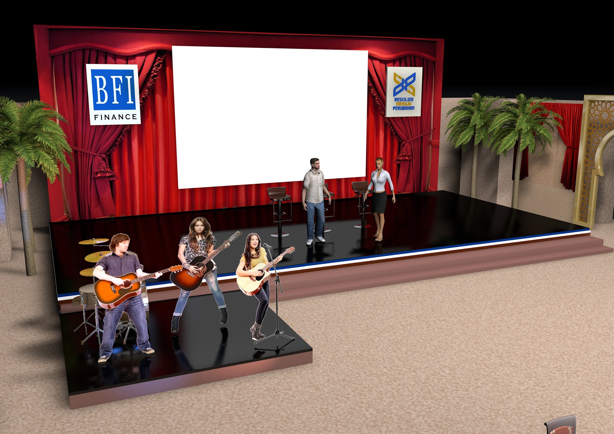 Jatmika: Desain Stage, entry gate dan photo booth