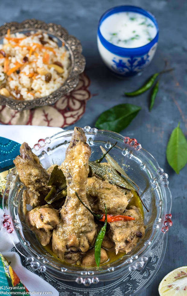 Lebu Lonka Murgi /Chicken with Gandhoraj Lemon and green chillies - A ...