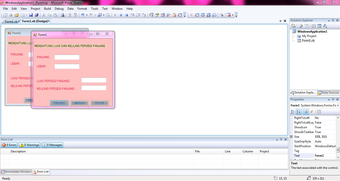 PERKENALAN DAN PERKEMBANGAN VISUAL BASIC 2008: Tipe Data Dan Variabel