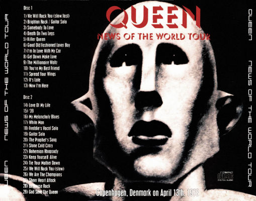 Queen 1978-04-13 Copenhagen Denmark " News Of The World Tour " (bootleg ...