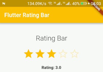 A simple ratingbar for flutter which also include a rating bar indicator - Flutter Tutorial