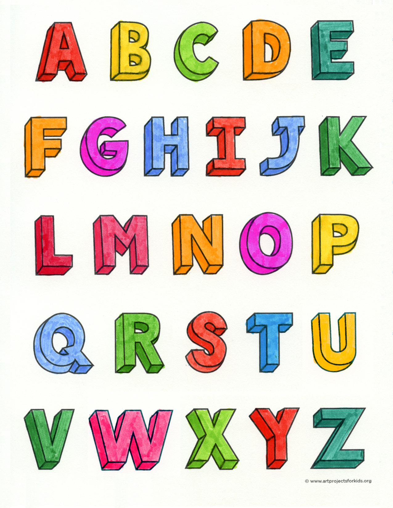 3D Bubble Letters A Z Birthday Letter 3d-bubble-letters-a-z-birthday-letter