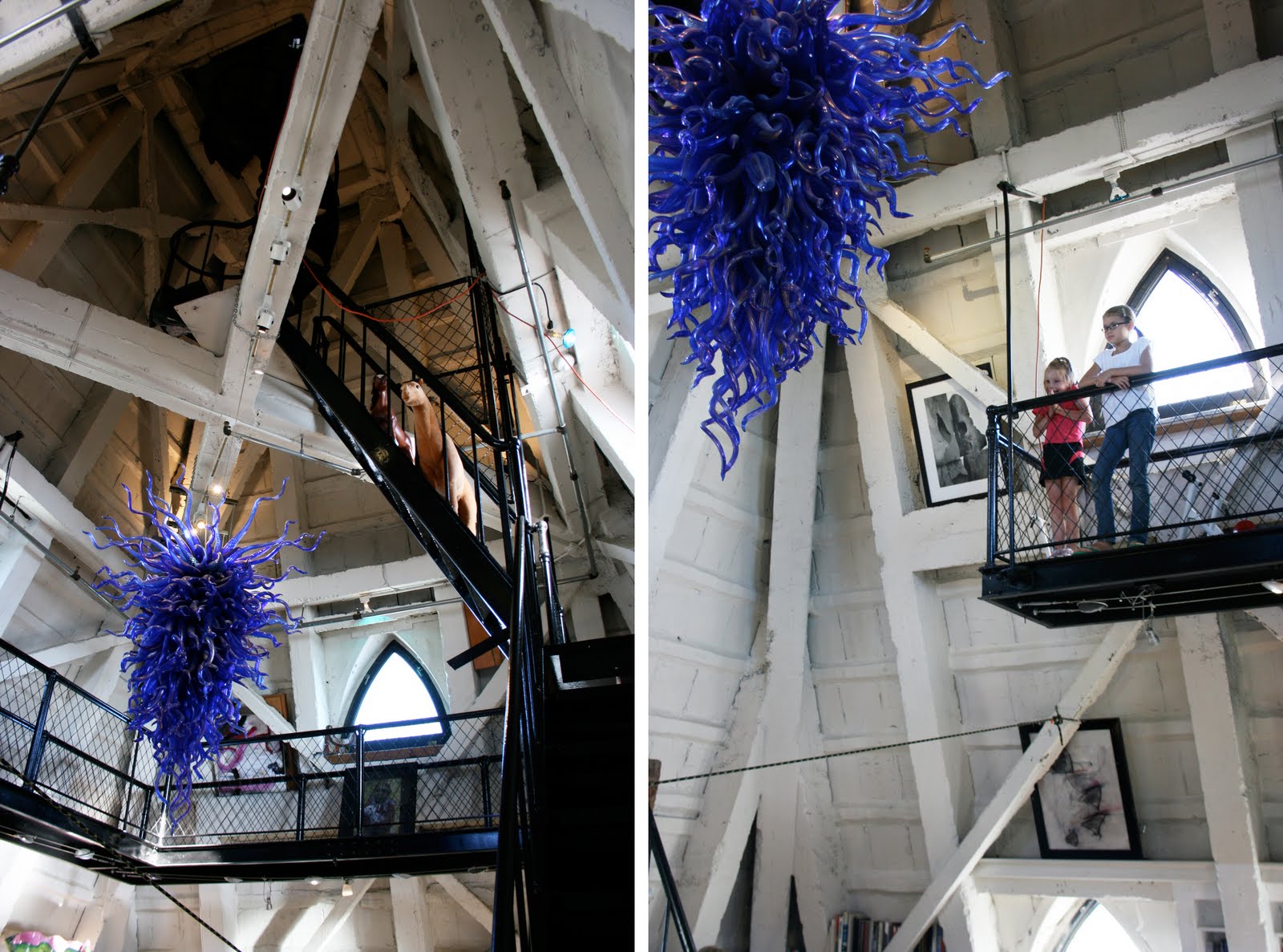 The dining nook just off the little kitchen--different styles of chairs ...