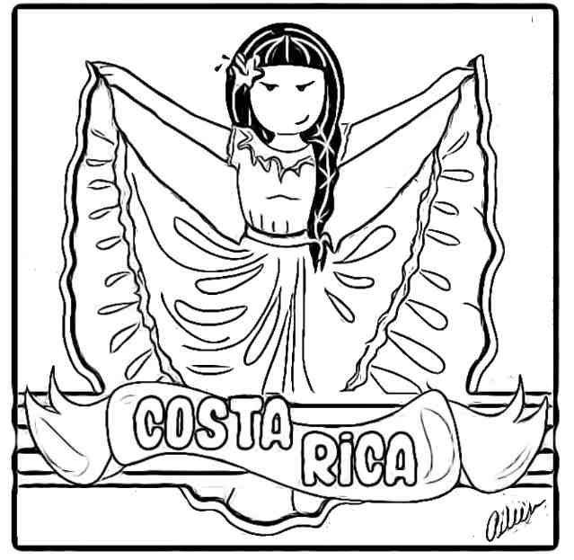 Dibujos Costa Rica para colorear - Colorear dibujos infantiles