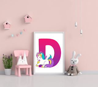 Kits imprimibles gratis : Abecedario y números Unicornio