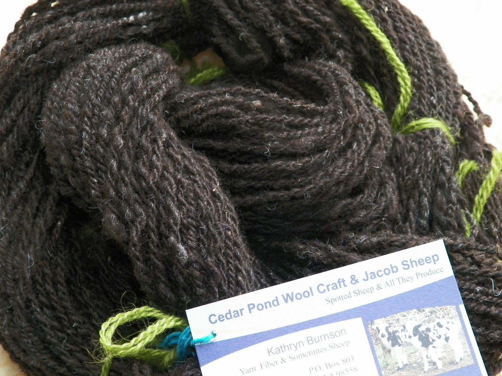 Spotted Sheep Shop: More Hand-Spun Jacob Sheep Wool Yarn for Sale