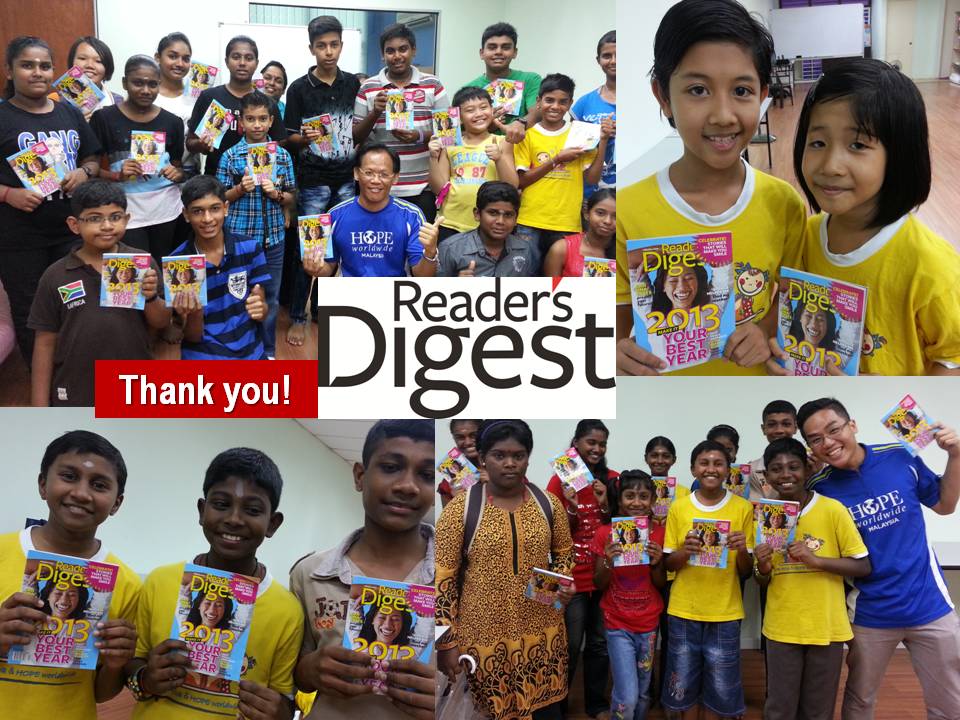 HOPE worldwide Malaysia: "My 1st Reader's Digest in my Life," says the ...