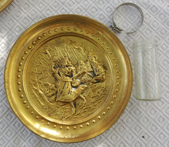 Repurposed Metal Plate Vase - Little Vintage Cottage