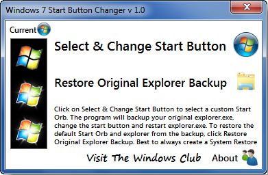 Desktop designing.: Windows 7 customizing – Start button is no exception