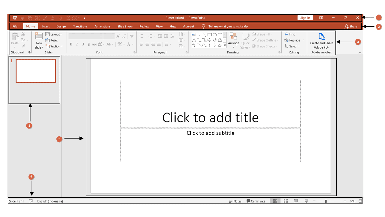 Penjelasan Tampilan Antarmuka PowerPoint - KELAS PPT
