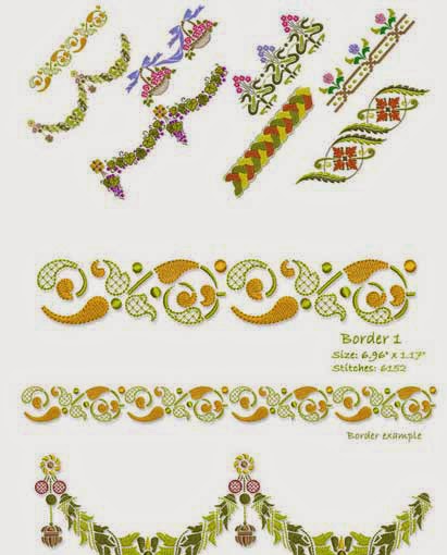 Dreams Free Embroidery: Border Collection Free Embroidery