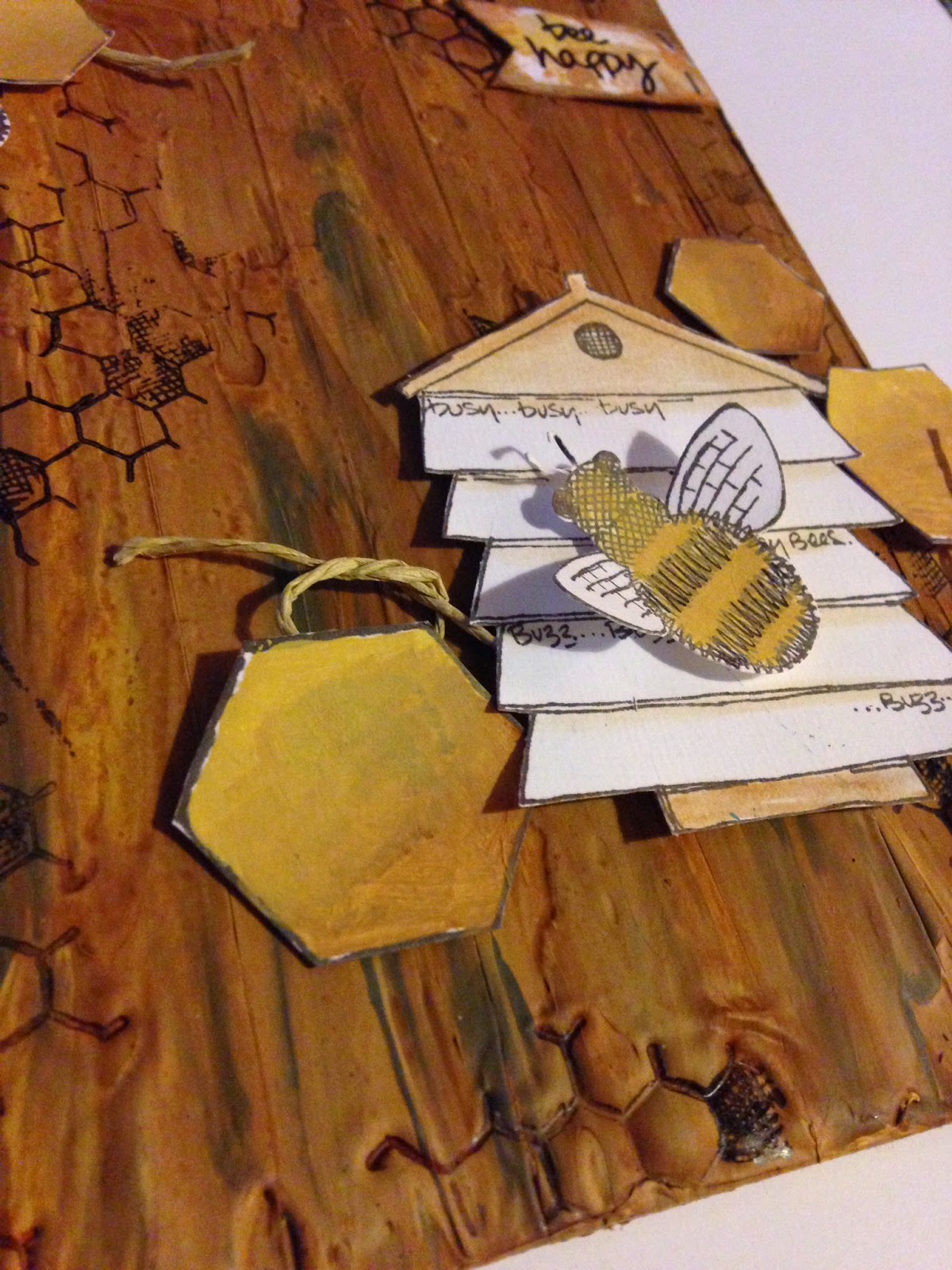 PaperArtsy: 2015 #6 Creating Woodgrain with Grunge Paste {by Lou Collins}
