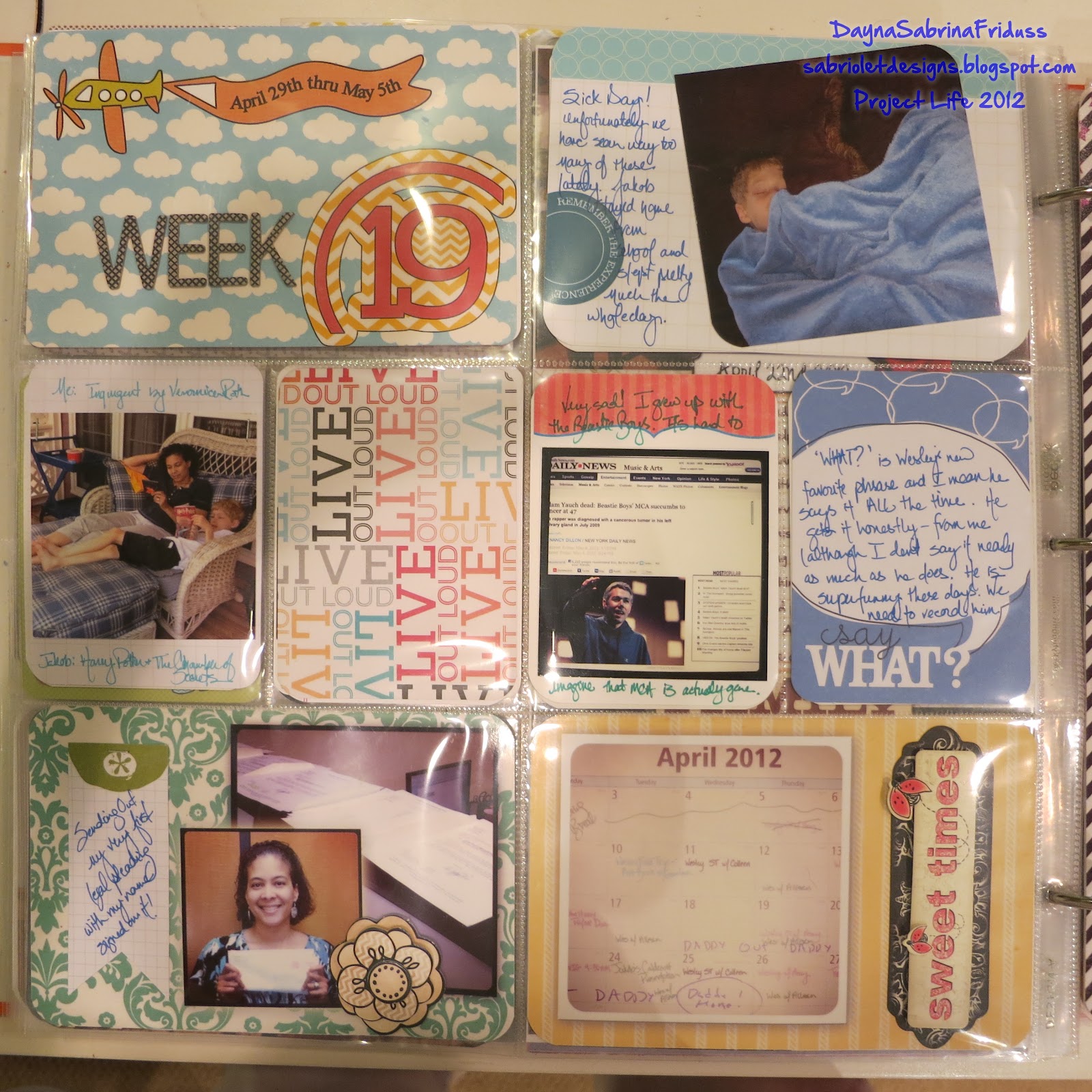 Sabriolet Designs: Project Life Weeks Nineteen through Twenty-Two and ...
