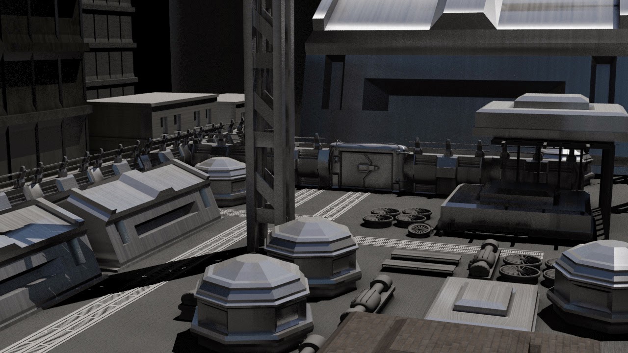 Portfolio in Progress: Sci-fi military base