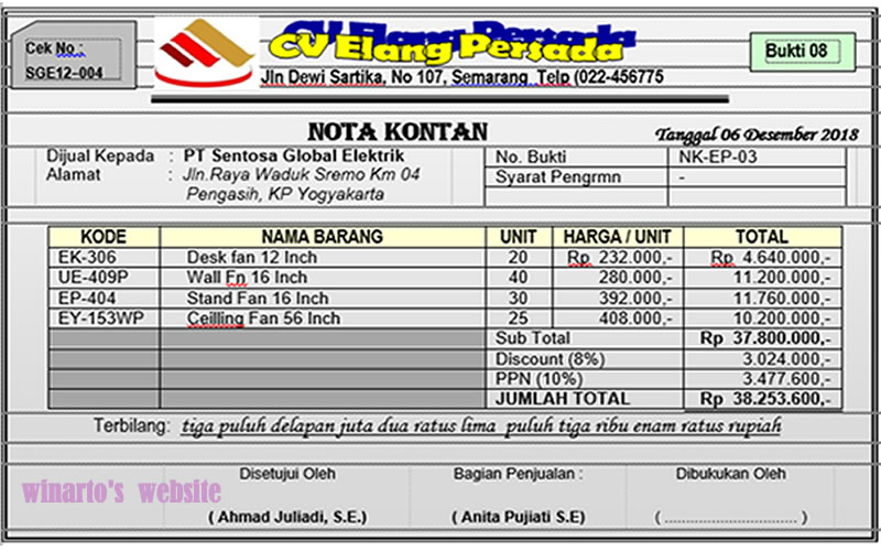 Winarto's Website: Entry Data Pengeluaran Kas Dgn MYOB (Bag. 2)