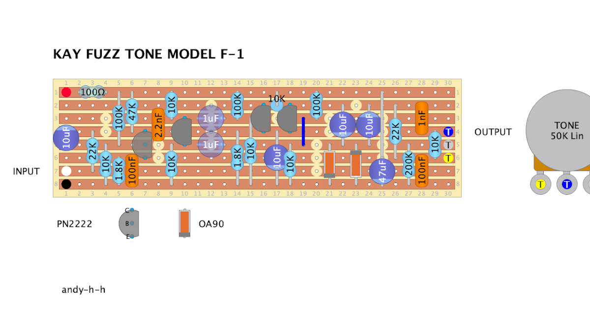 Guitar Effects - Vero - Point to Point - Tag Board Layouts: KAY: Fuzz ...