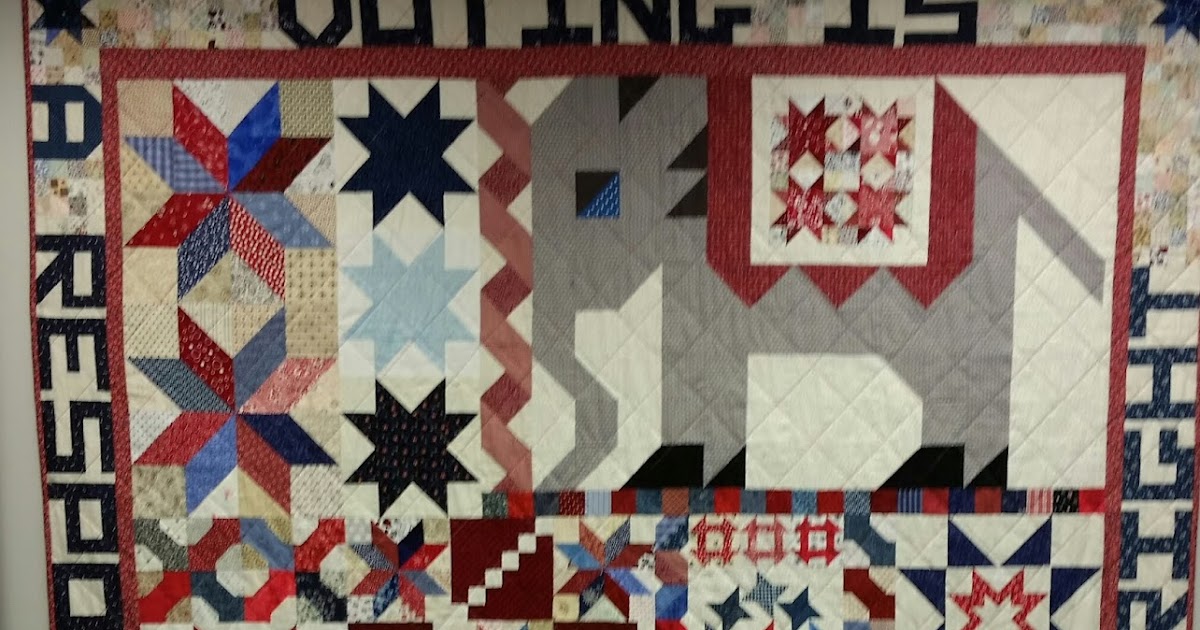 Happy to be Scrappy: Political Red, White and Blue Quilt