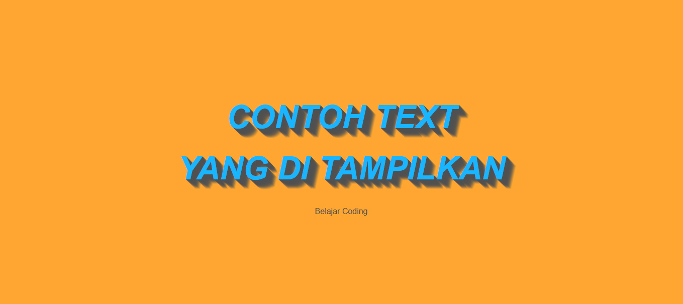 Cara Membuat Flat Text Shadow Dengan CSS - Belajar Coding