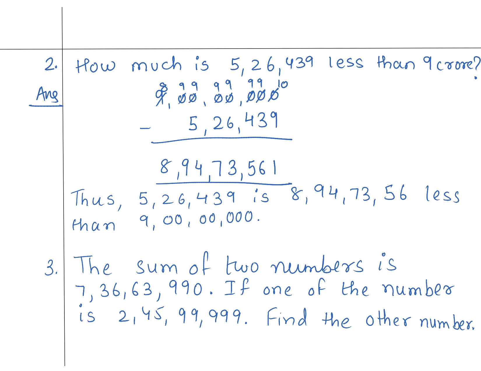 Math Addition and Subtraction Revision