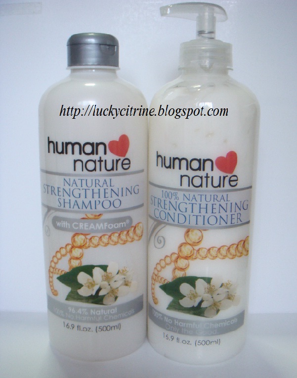 Lucky Citrine: Human Nature Natural Strengthening Shampoo & Conditioner