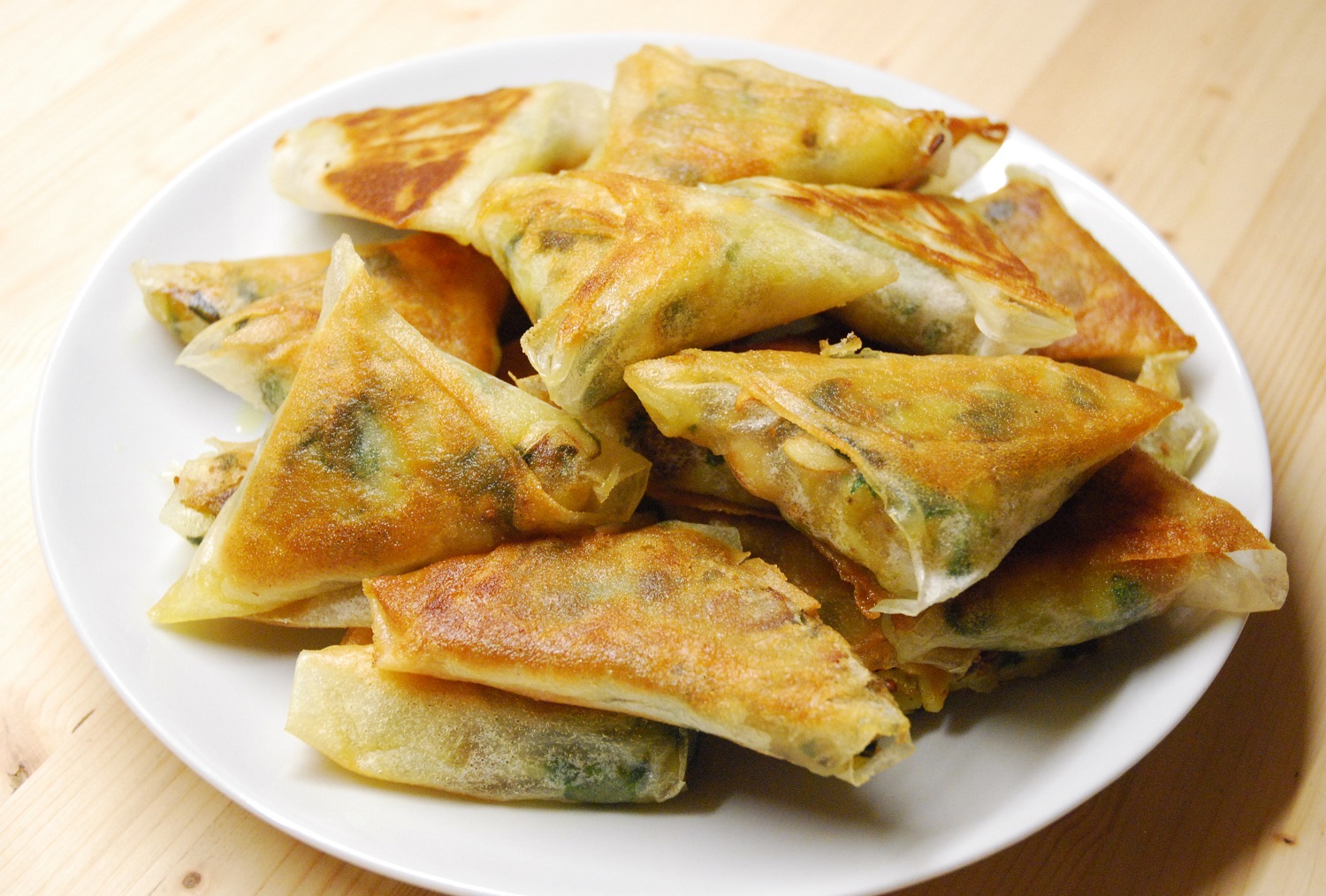 Samoussas aux légumes verts