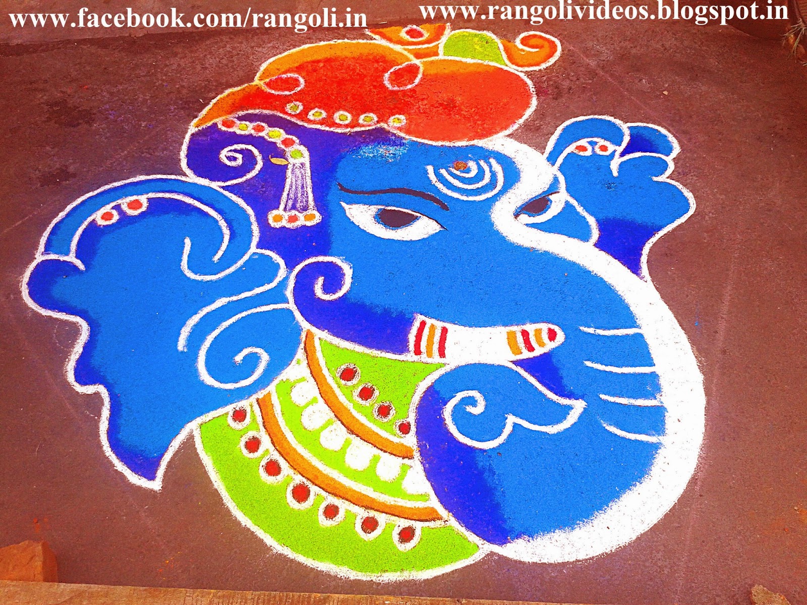 Diwali Rangoli Designs With Ganesh