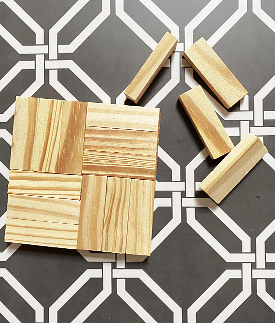 Dollar Store Wooden DIY Drink Coasters