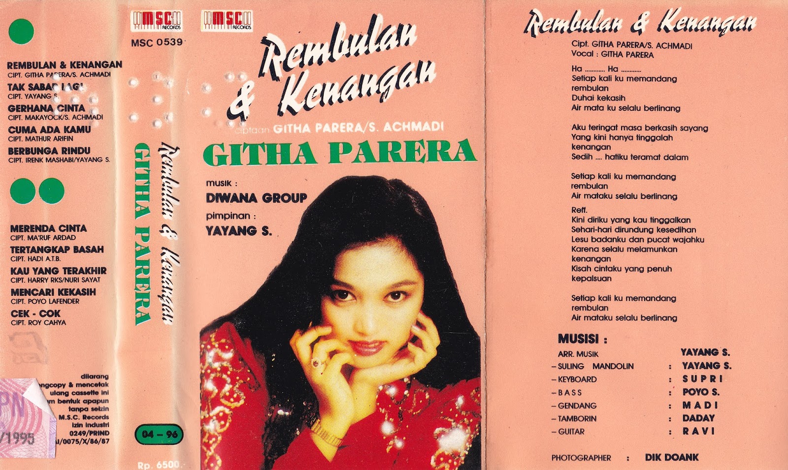 Sampul Kaset Dangdut: Githa Parera