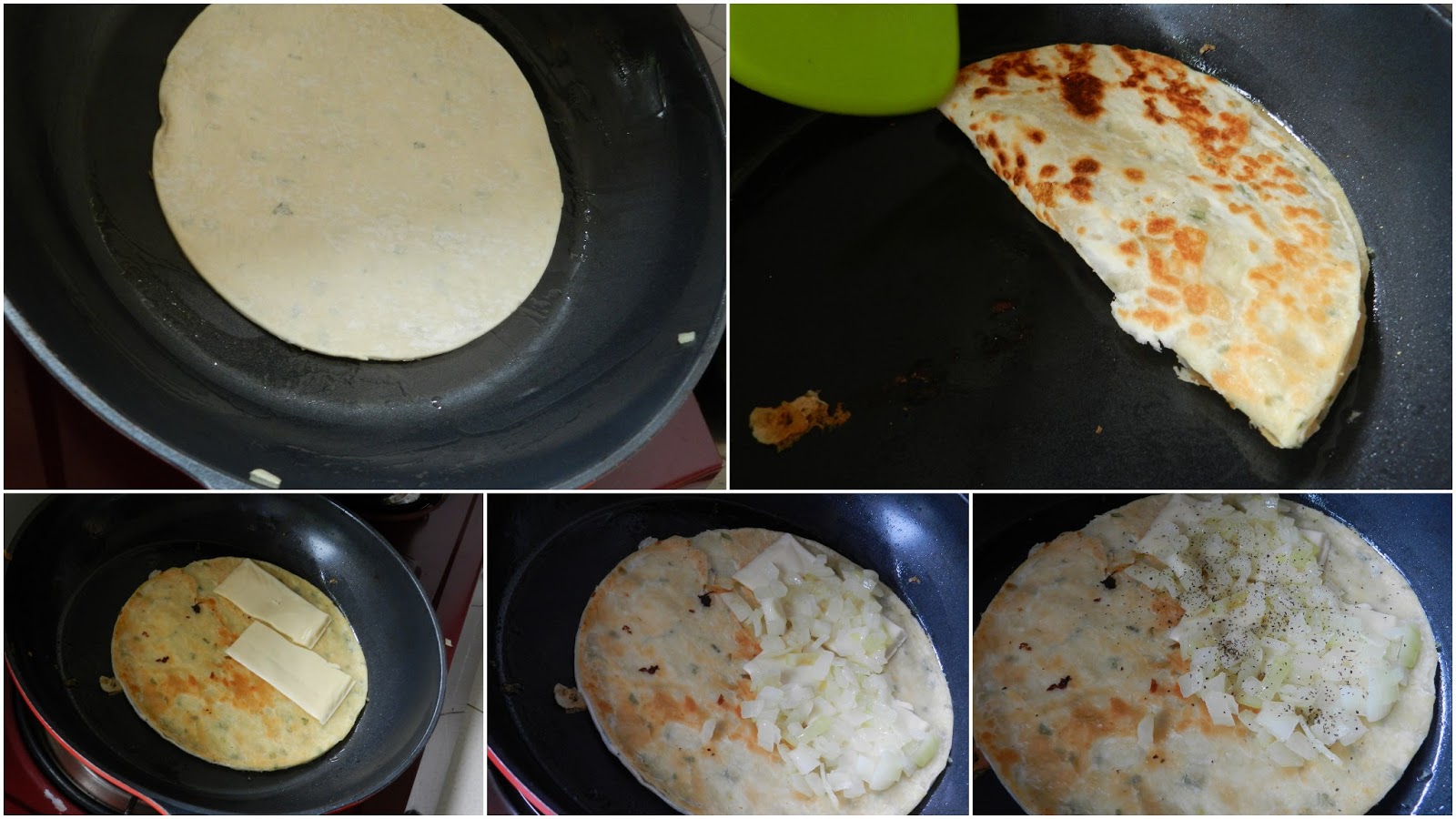 A Pepper's Love: Roti Paratha with Cheese and Onion