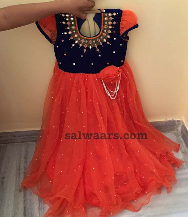 Two Layers Long Frock - Indian Dresses