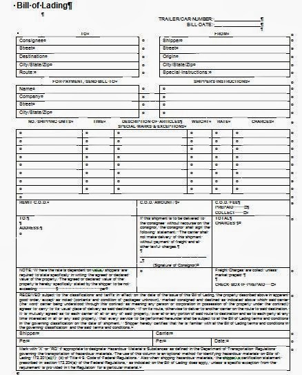 Aduaneros en Acción: Modelo de Bill of Landing BL