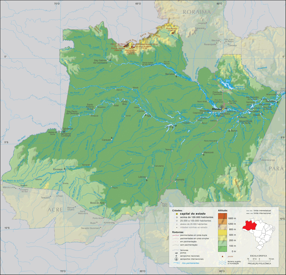 MAPAS DOS ESTADOS BRASILEIROS ~ Conhecimento é tudo