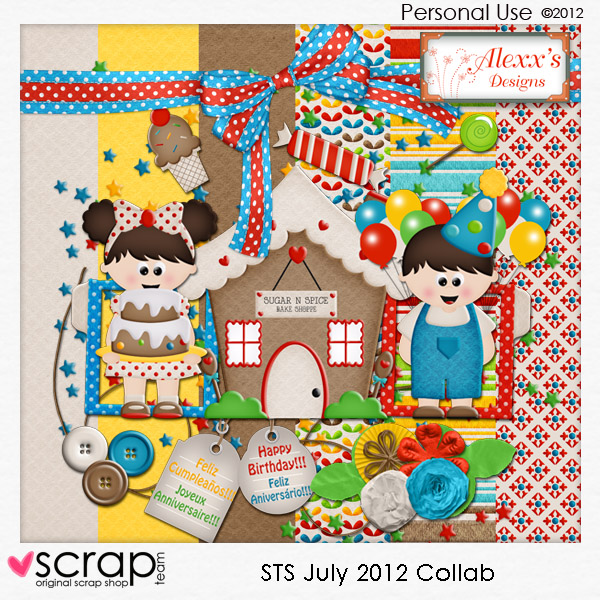 Gisa, Scrap e Artes: Kit Collab July Scrap Team
