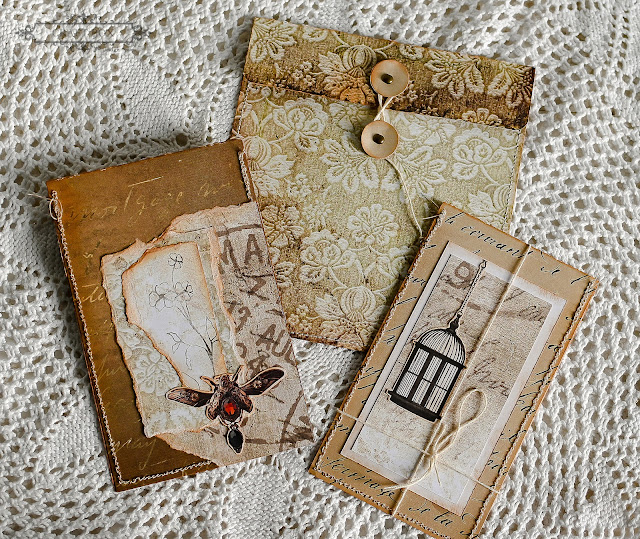 Junk journal envelopes for Craft Box UK - Henriëtte van Mierlo