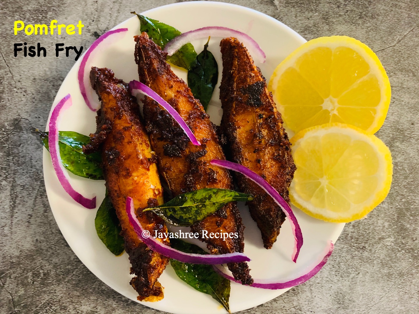 Pomfret Fish Fry Recipe | Jayashree Recipes