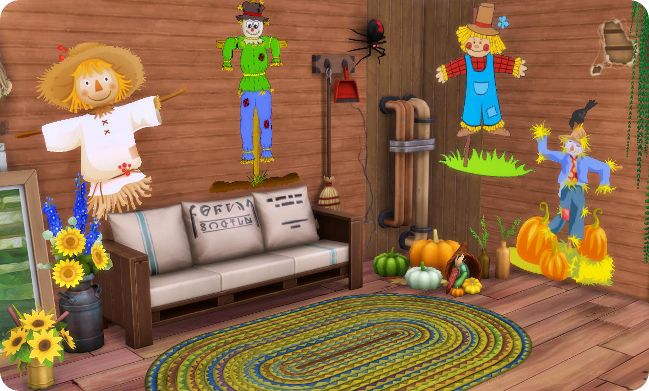 Annett's Sims 4 Welt: Wall Deco - Scarecrow