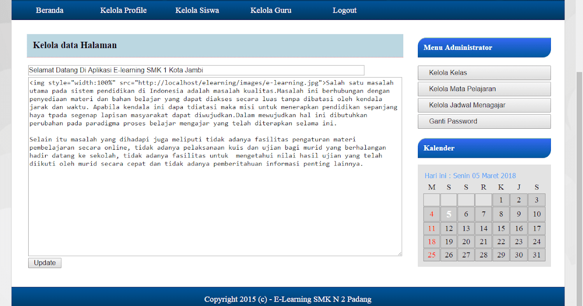 Download Source Code Aplikasi Web E-Learing Dengan PHP dan Mysql ...